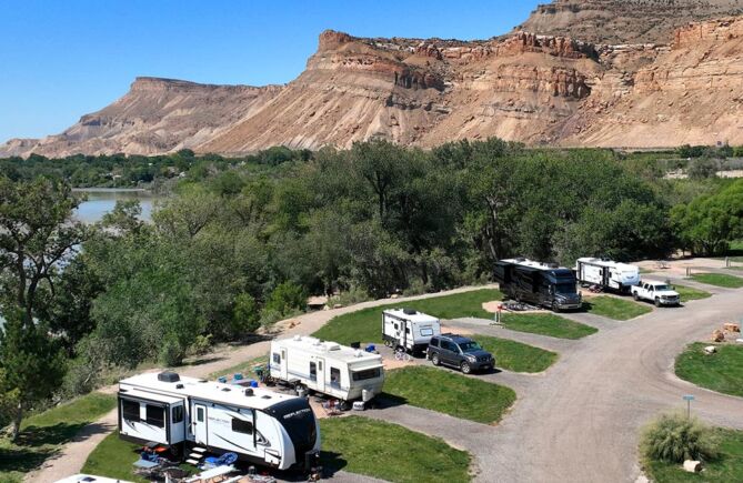 Modern RV and Trailer Campsites in CO | Palisade Basecamp